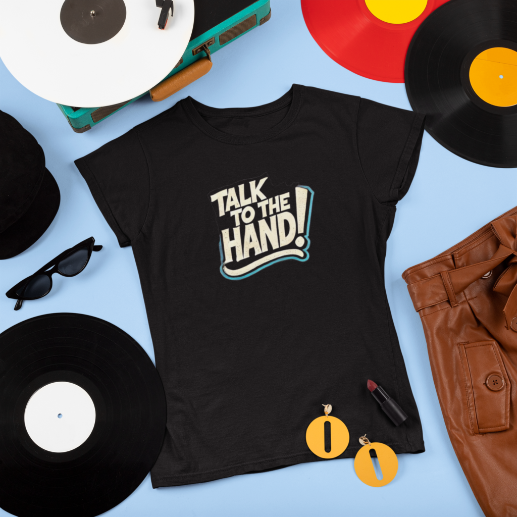 Vintage 'Talk to the Hand' Throwback T-Shirt - 90s-Inspired Retro ...